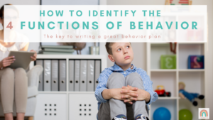 How To Identify And Understand The Four Functions Of Behavior ...